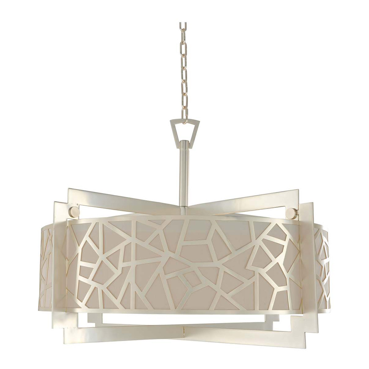 Kalco 303554RS Miramar 6 Light 32 inch Rose Silver Convertible Pendant ...