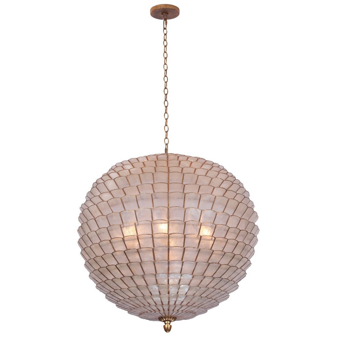 Kalco 515156OL Samal 6 Light 25 inch Oxidized Gold Leaf Pendant ...
