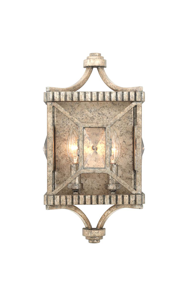 Kalco 503021PT Crystal Cove 2 Light 8 inch Platinum Wall Sconce Wall Light